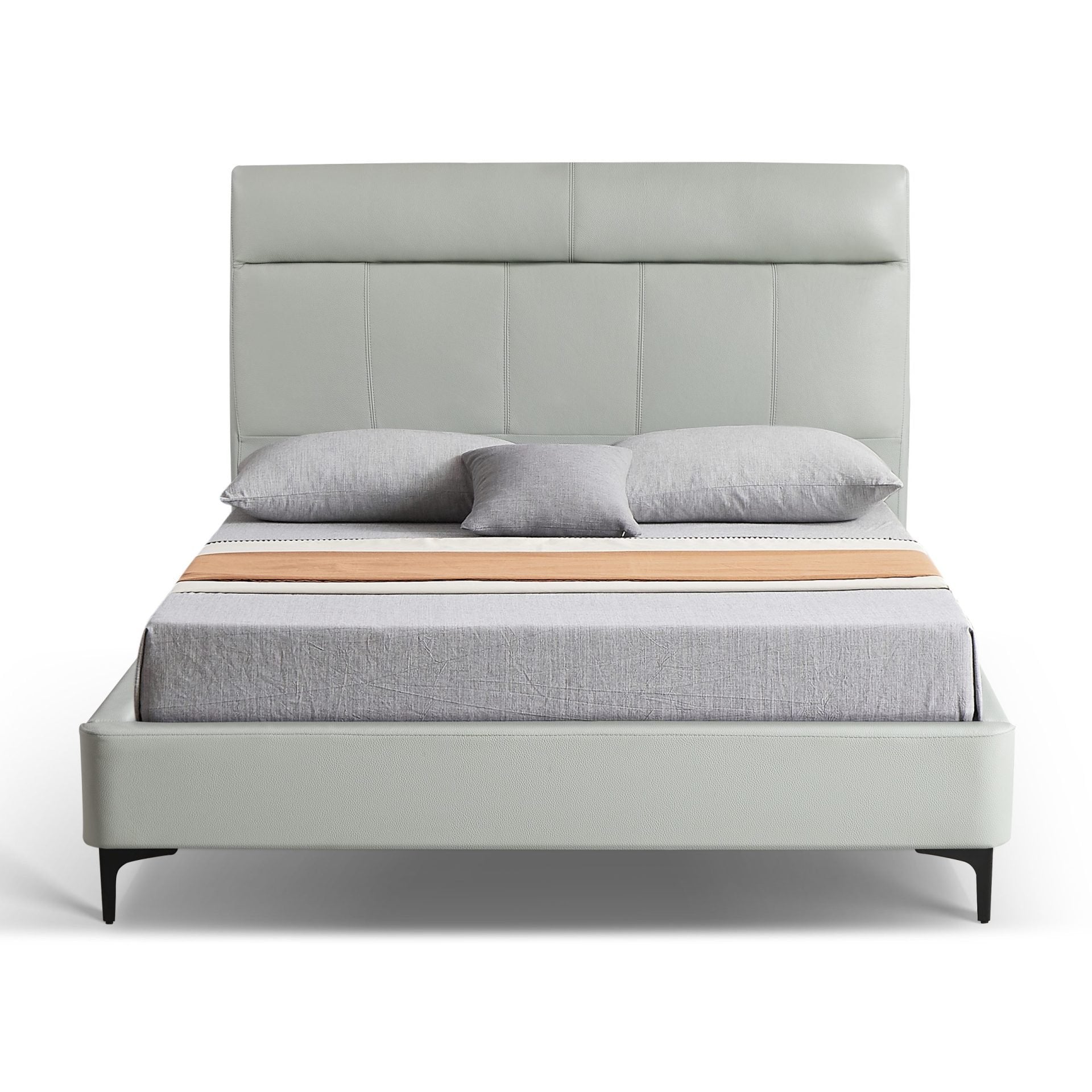 LYSANDER Half Leather Bed – Home Quarters Furnishings