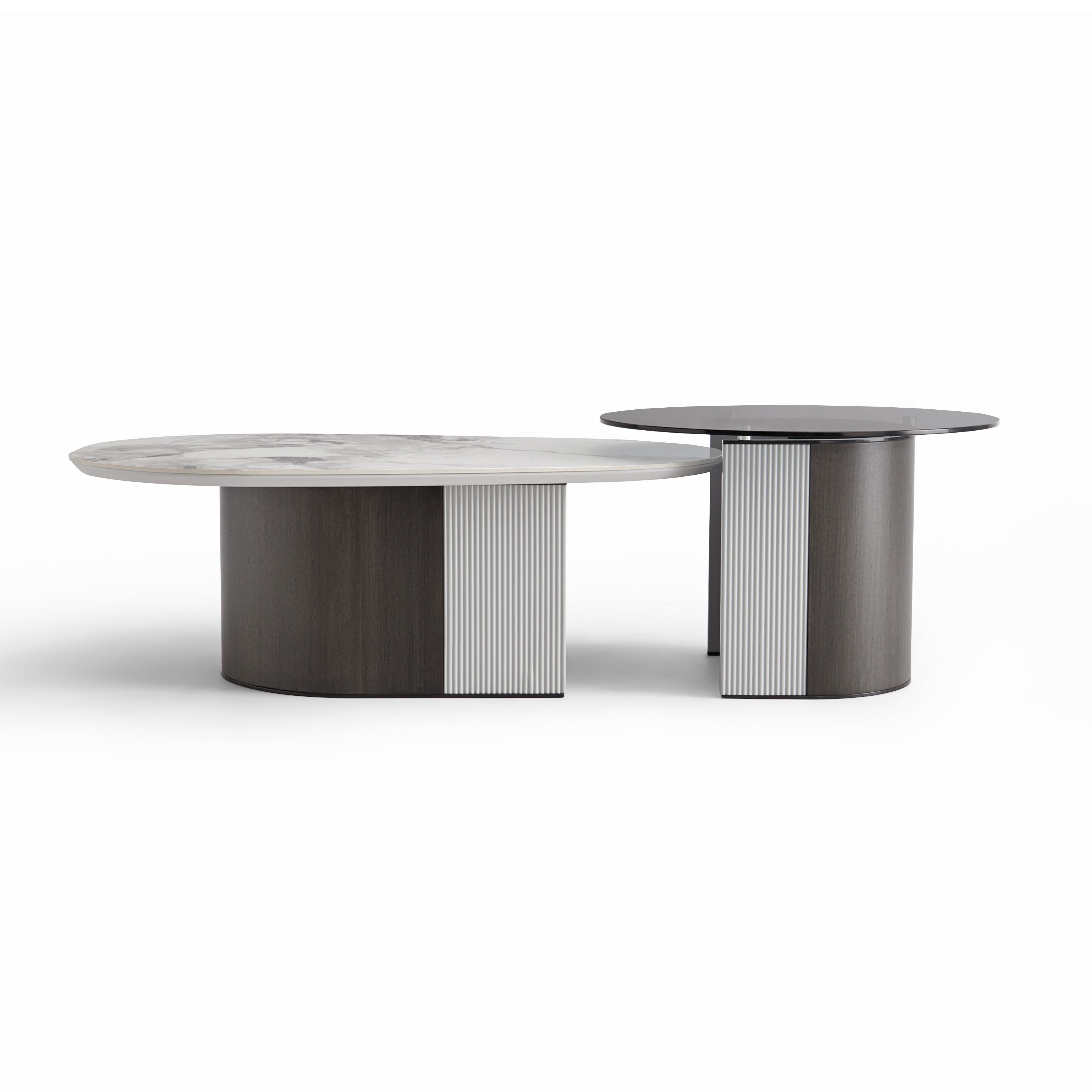 CYRANO Luxury Dual Coffee Tables with Storage – Black & White – Home ...