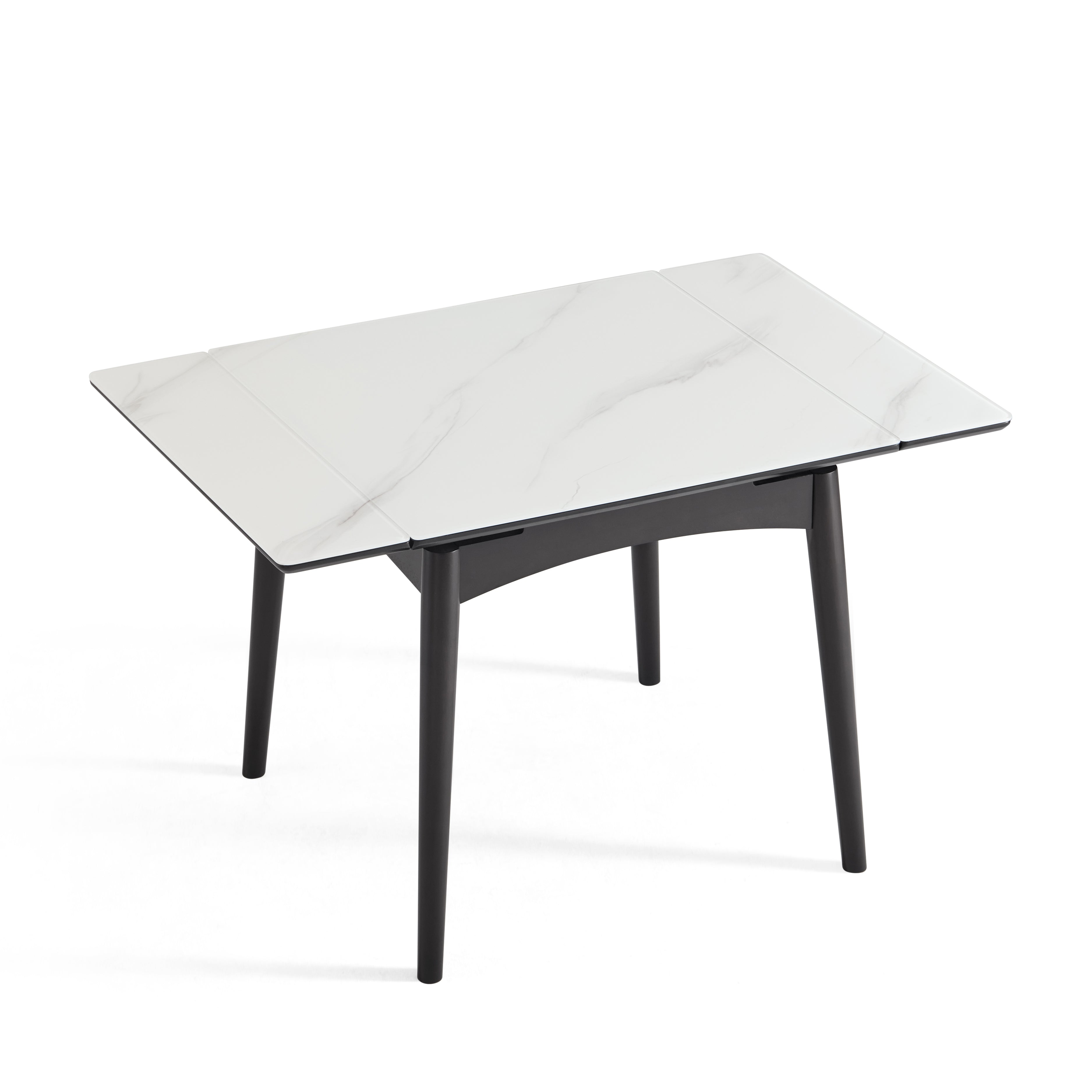 ARDENA Luxury White Stone Extendable Dining Table – Home Quarters ...