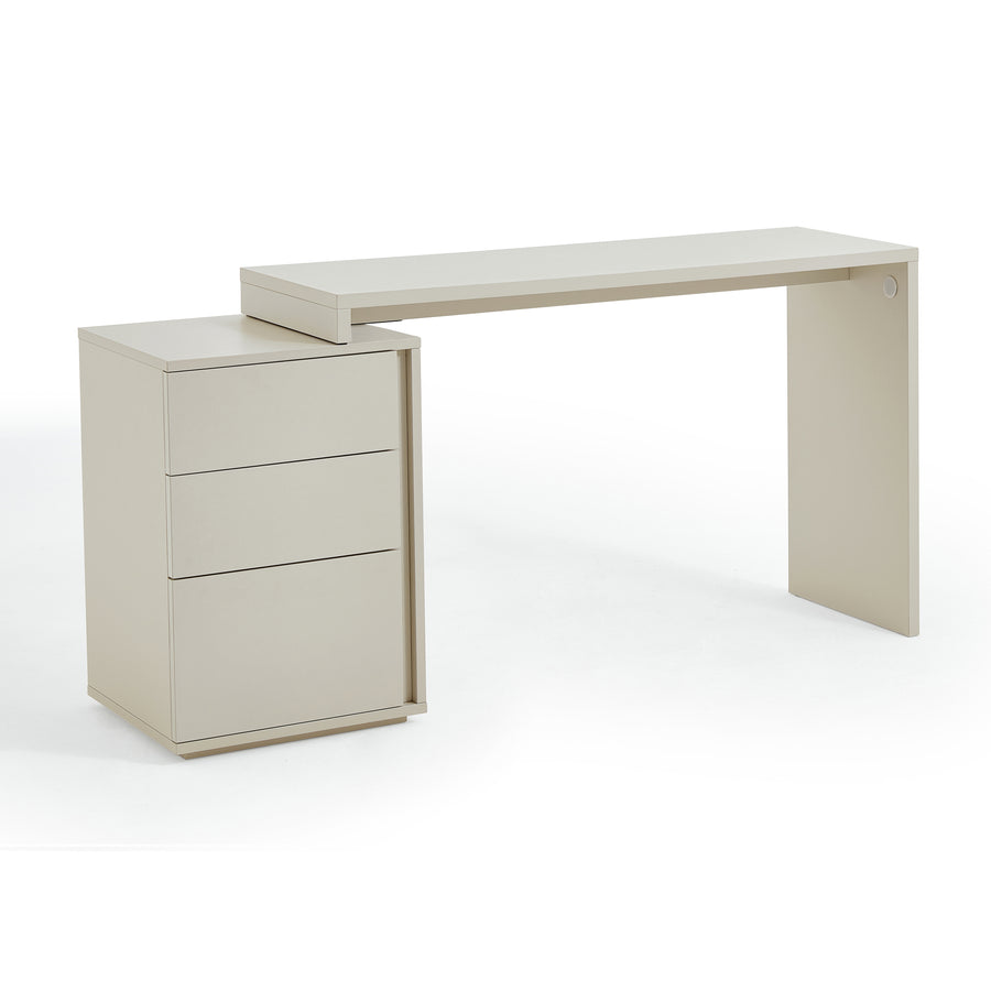 NORA Extendable Office Table with Storage Cabinet – Home Quarters ...