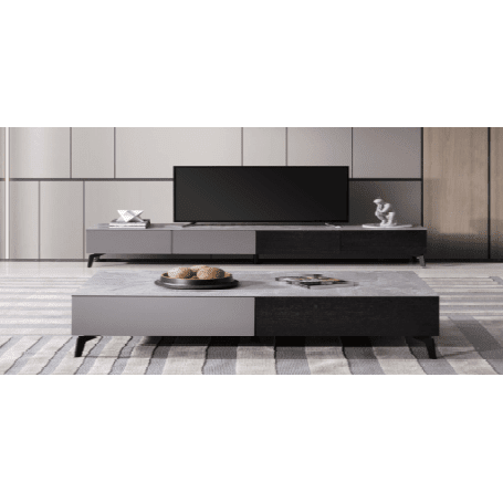 ANDREW Gray Ceramic TV Stand – Home Quarters Furnishings